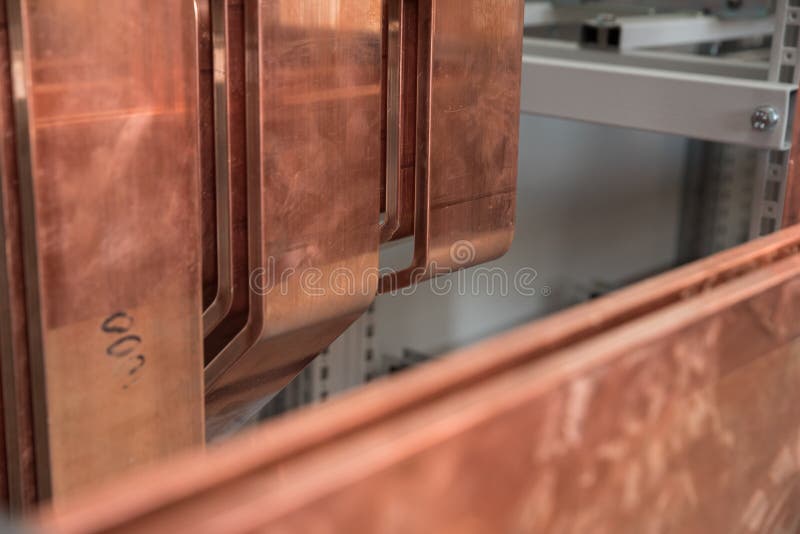 High Power Electrical Board with Copper Bars Stock Photo - Image of ...
