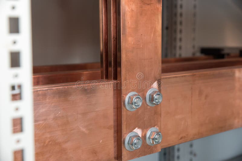 High Power Electrical Board with Copper Bars Stock Image - Image of ...