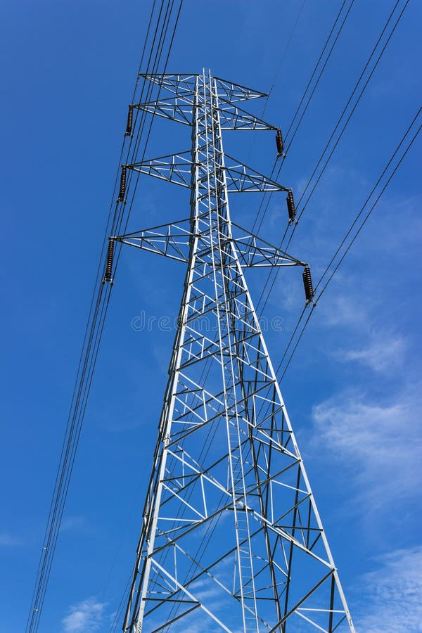 High Power of Electrical Post Stock Photo - Image of metal, industrial ...