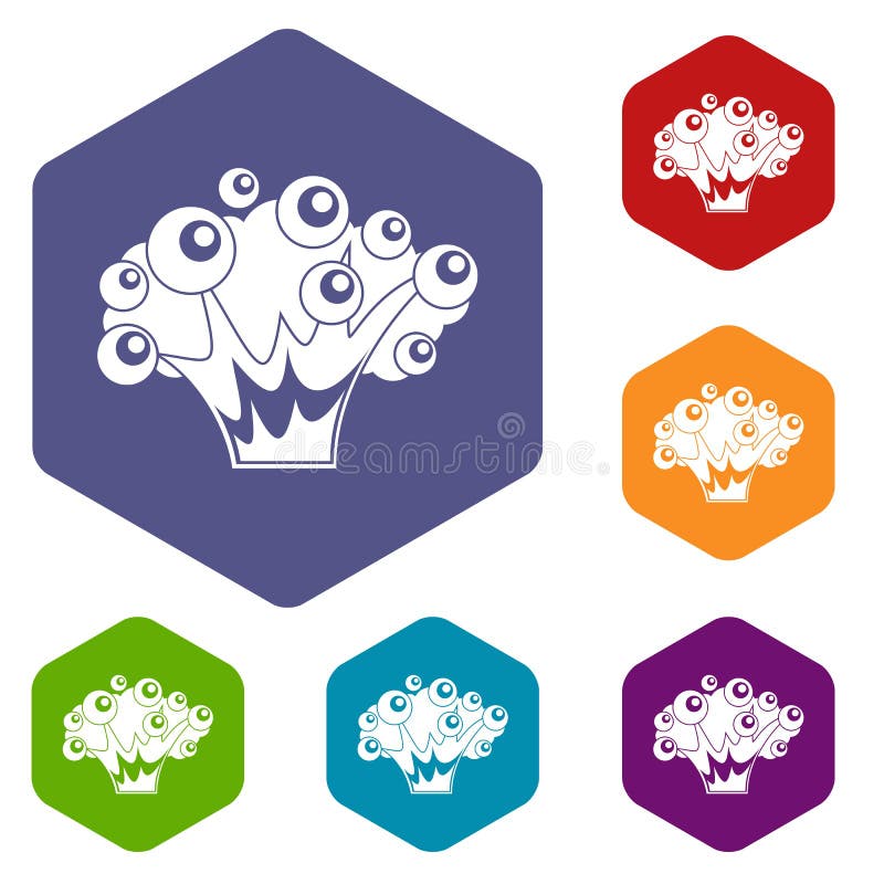 Explosion Power Logo Icons Set, Simple Style Stock Vector ...