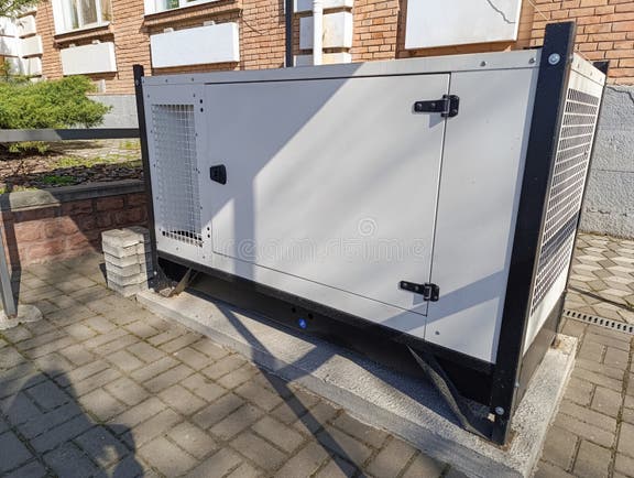 High power generator stock image. Image of building - 373614041