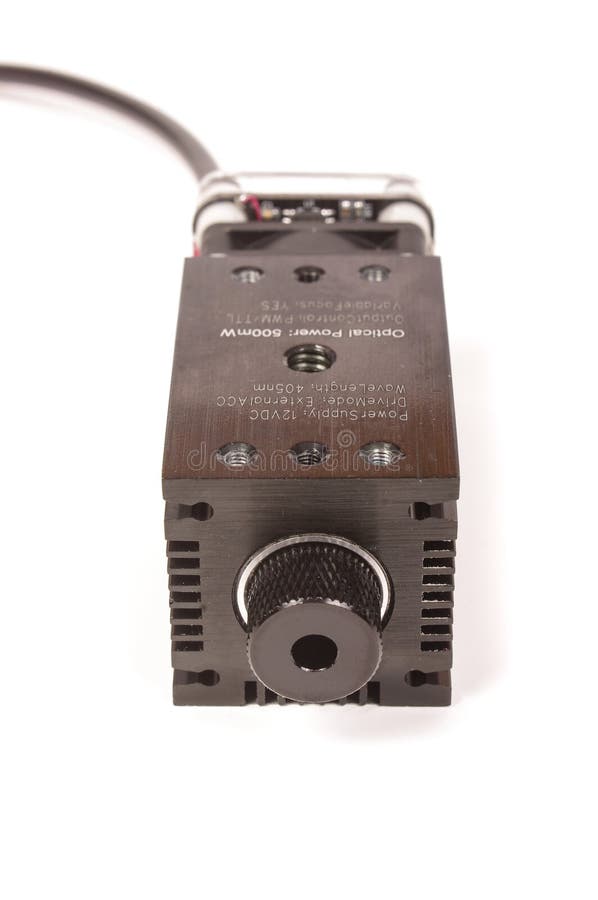 High Power Laser Isolated on the White Stock Image - Image of high ...