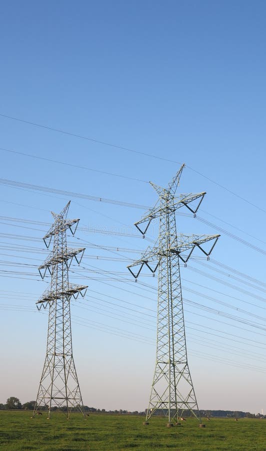 High power lines stock photo. Image of distribution, environment - 33488206