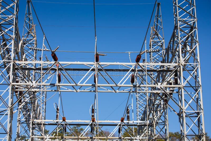 Electrical Substation for Heavy Current with Resistors Stock Image ...