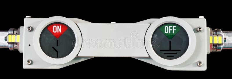 High Power Switch Isolated on Black Stock Image - Image of indicator ...