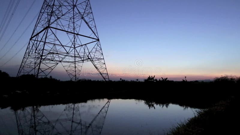 Power Transmission Tower in Ukraine in Summer. Overhead Wires of High ...
