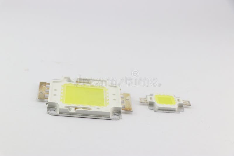 High Power Ultra Bright White LED Panel of Different Sizes Isolated on ...