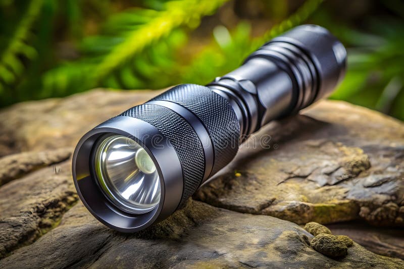 High-powered Flashlight with Adjustable Focus Stock Illustration ...
