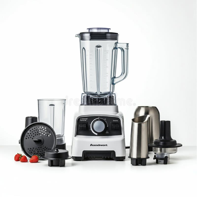 A High-powered Kitchen Blender Set Includes a Central Motor Unit with a ...