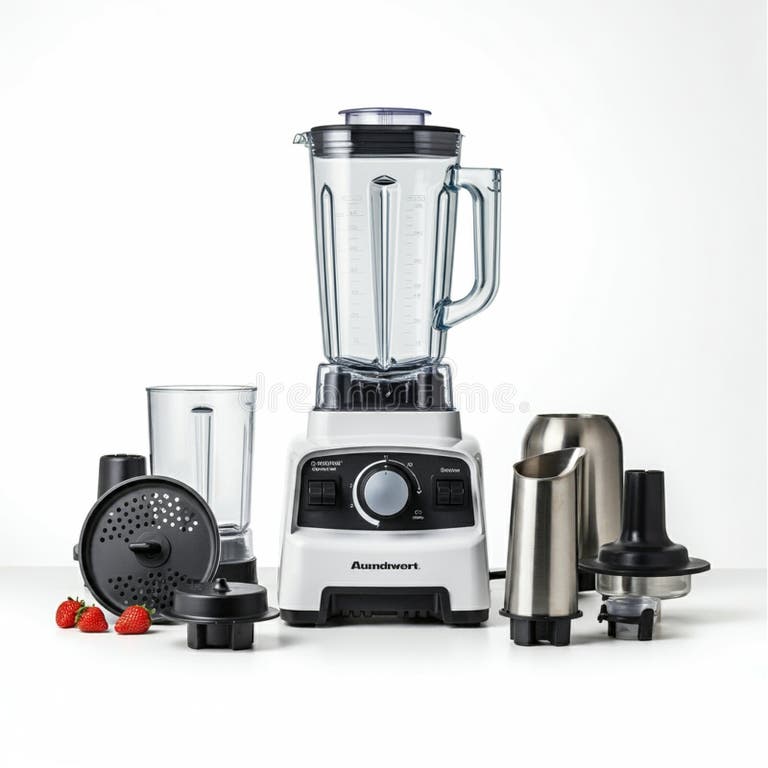 A High-powered Kitchen Blender Set Includes a Central Motor Unit with a ...