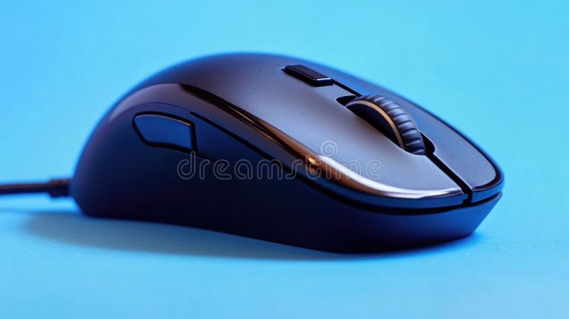High Precision Black Computer Mouse Stock Photo - Image of computer ...