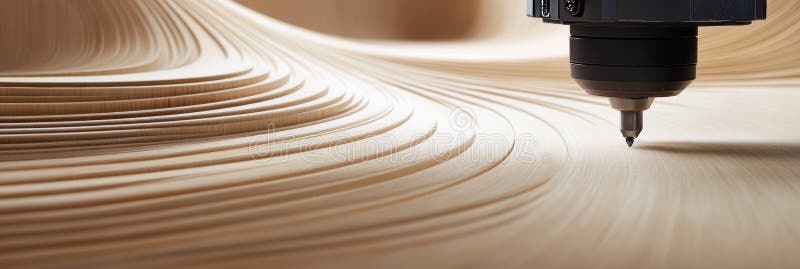 High-Precision CNC Router Cutting through Light Plywood Panel for ...