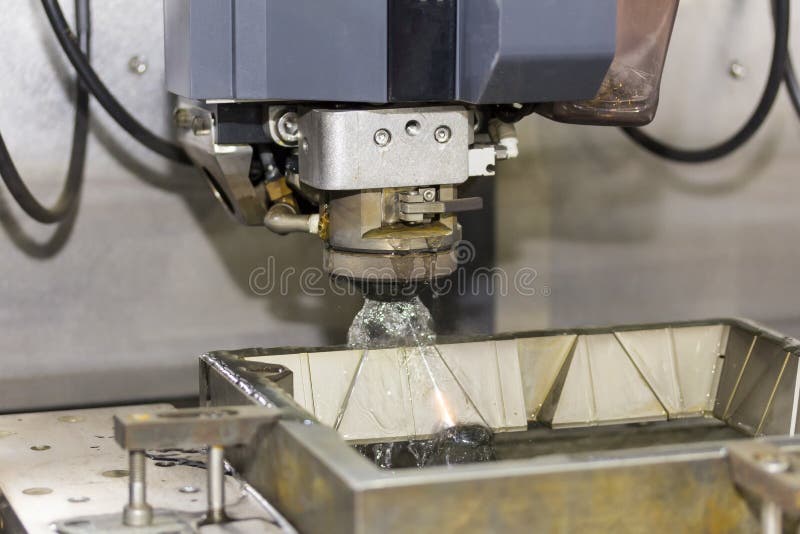 High Precision Cnc Wire Cut Machine at Workshop Stock Photo - Image of ...