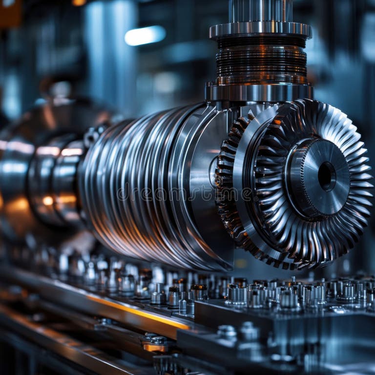 High-Precision Engine Components in Modern Industrial Workshop Stock ...