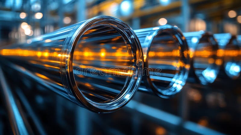 High Precision Glass Tubes in a Manufacturing Facility Showcasing ...