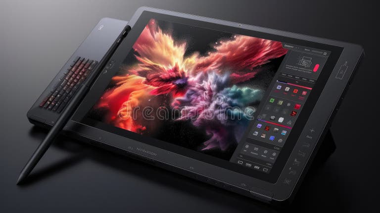 High-Precision Graphic Tablets for Advanced Art Projects Stock Illustration - Illustration of ...