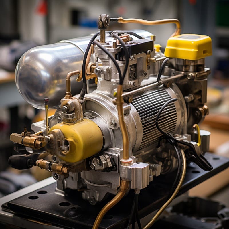 High-Precision Industrial Compressor with Intricate Metallic Components ...