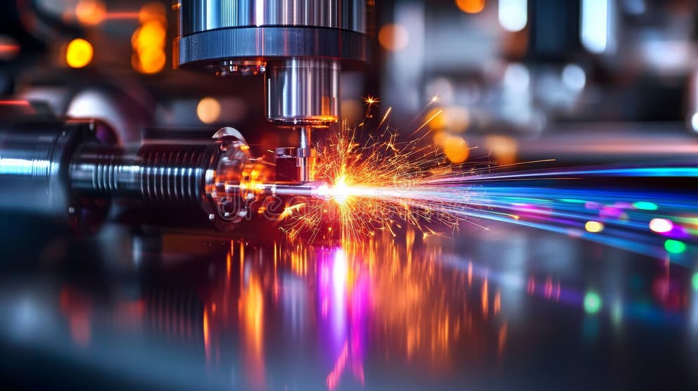 High-precision Laser Cutting Process Creates Vibrant Sparks in Modern ...