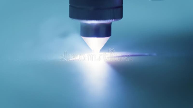 High Precision Laser Cutting Process in a Modern Manufacturing Facility ...