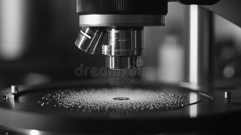 High Precision Microscopy Analyzing Particle Distribution Stock Image ...