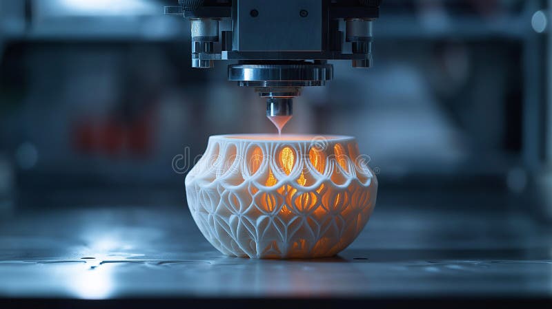 Captivating Close-up of a High-precision Printer Creating a Delicate ...