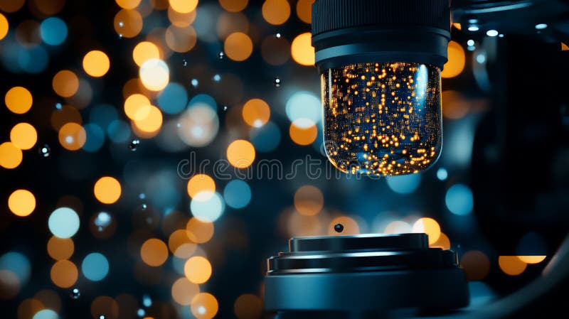 High Precision Robotic Arm Dispersing Glittering Particles in a Science ...