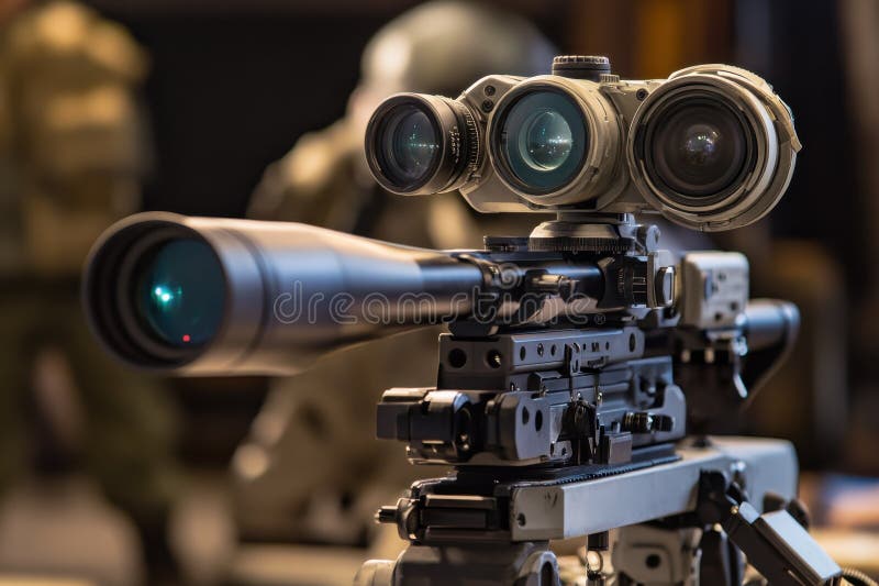 High Precision Sniper Rifle with Advanced Optics Displayed in a ...