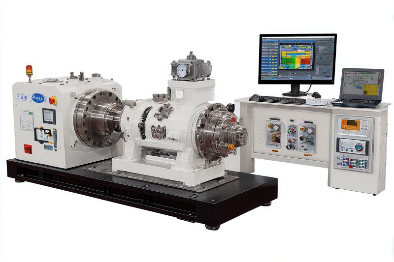 This High-precision Testing Machine Setup Includes Computer Controls ...