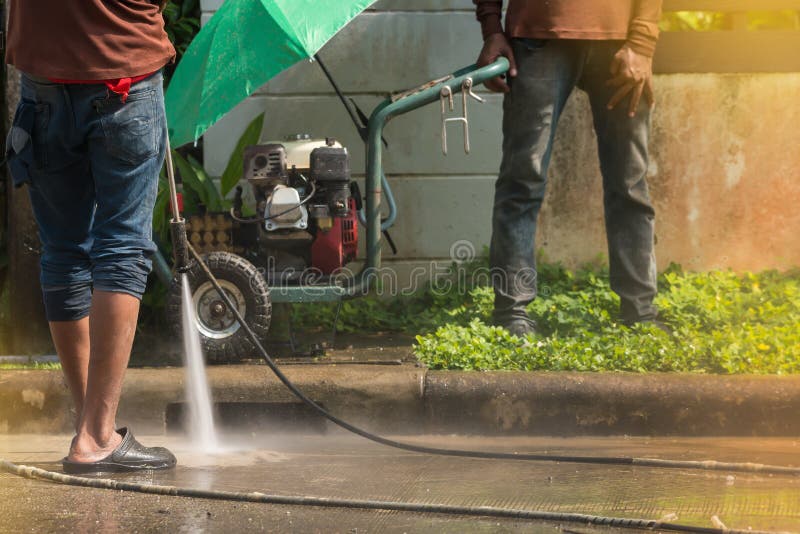 High Pressure Deep Cleaning. Stock Photo - Image of outdoor, equipment ...