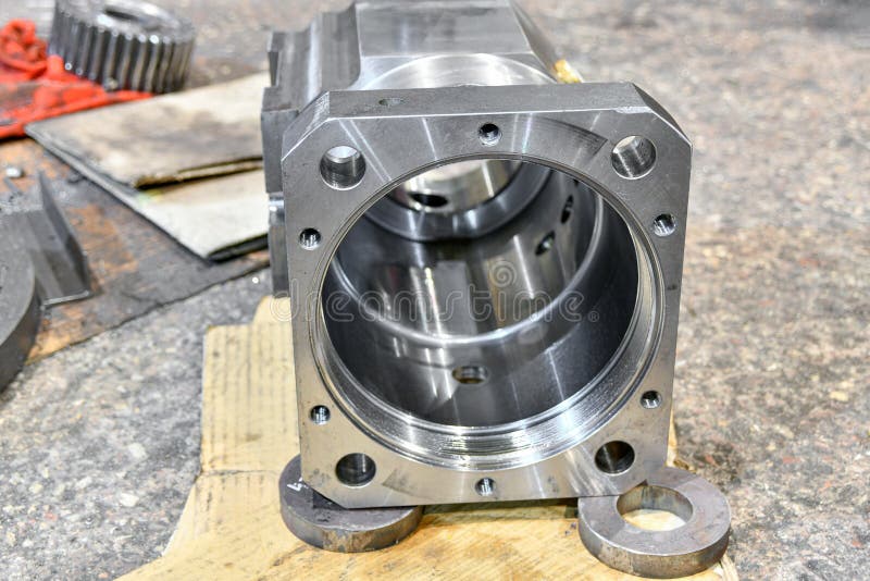 High Pressure Plunger Pump Casing with Ground Inner Surface Stock Image ...