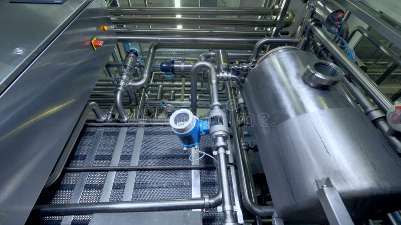 Tanks Connected by Metal Pipelines at Carbon Fiber Factory Stock Video ...