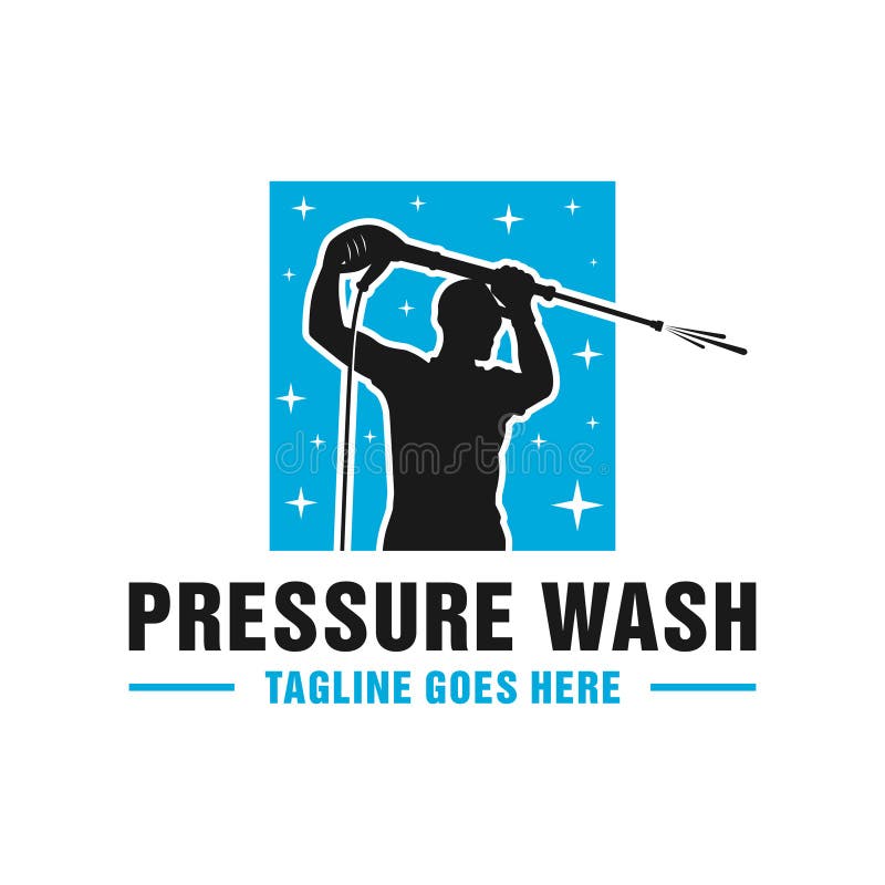 High Pressure Washing Pipe Logo Stock Illustration - Illustration of ...
