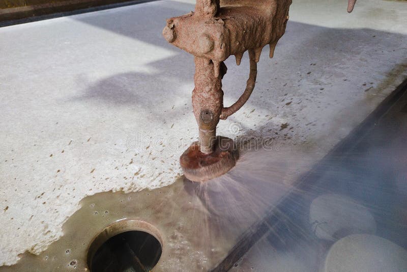 High Pressure Water Jet CNC Cutting Machine Stock Image - Image of ...