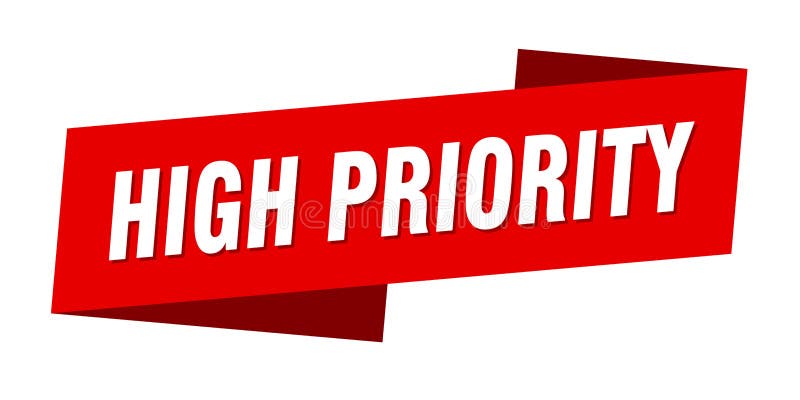 High Priority Banner Template. High Priority Ribbon Label Stock Vector ...