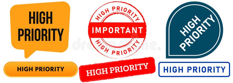 High Priority First Main VIP Important Client Document Work Data Stamp ...