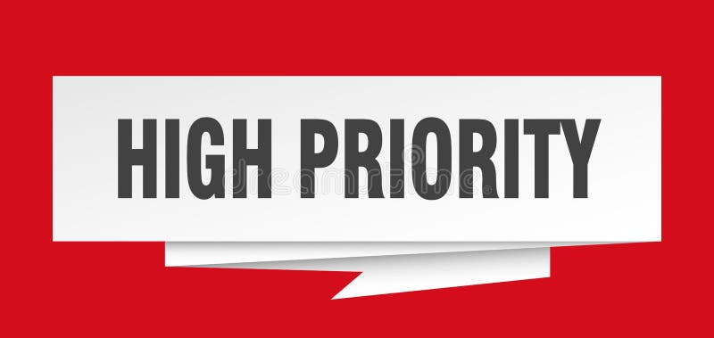 High priority sticker stock vector. Illustration of blue - 99001411