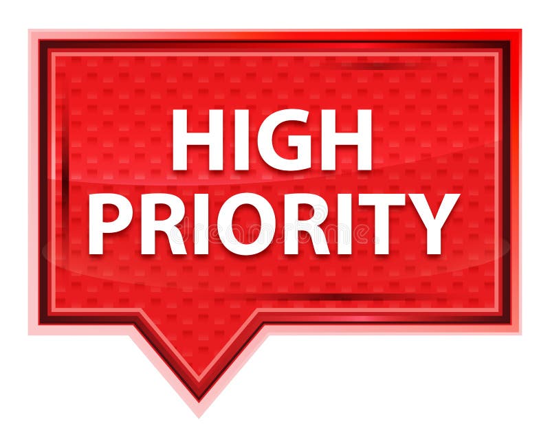 High Priority Misty Rose Pink Banner Button Stock Illustration ...