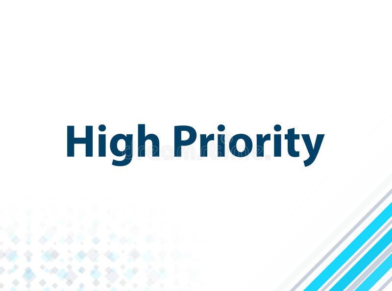 High Priority Modern Flat Design Blue Abstract Background Stock ...