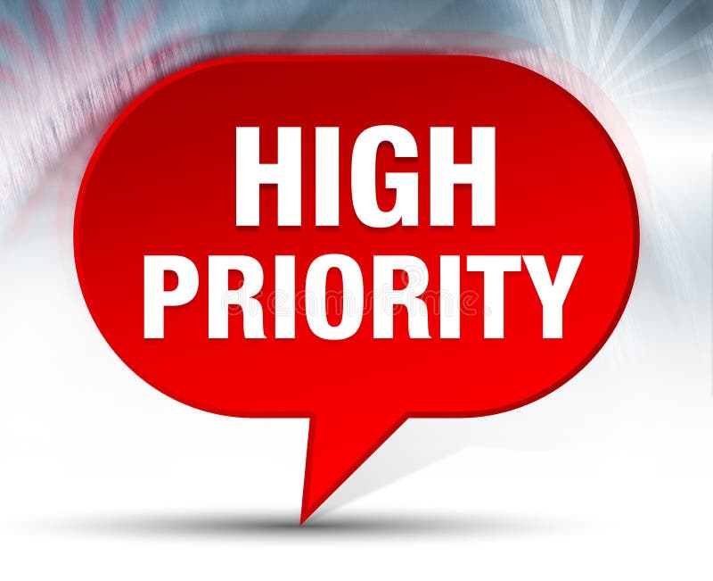 High Priority Red Bubble Background Stock Illustration - Illustration ...