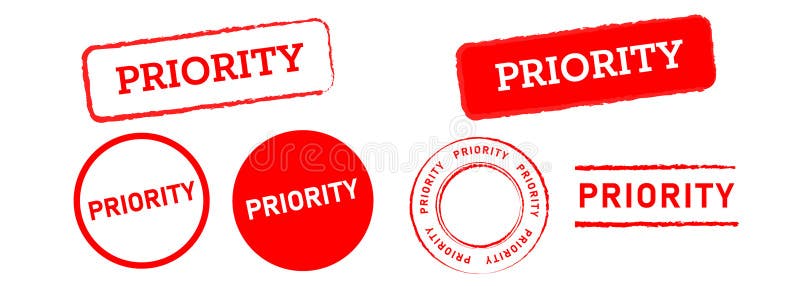 High Priority First Main VIP Important Client Document Work Data Stamp ...