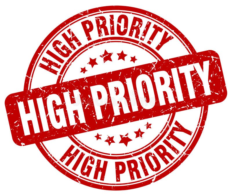 High priority red stamp stock vector. Illustration of isolated - 119478165