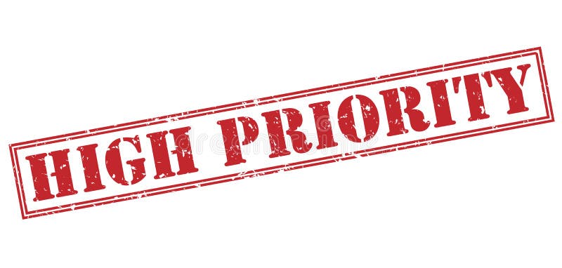 High Priority Red Stamp Text Stock Vector - Illustration of rectangular ...