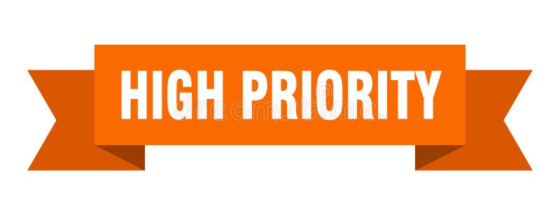 High priority ribbon. stock vector. Illustration of element - 191266348