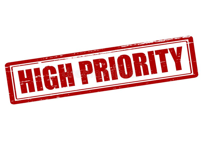 High priority stock illustration. Illustration of rectangular - 109044115