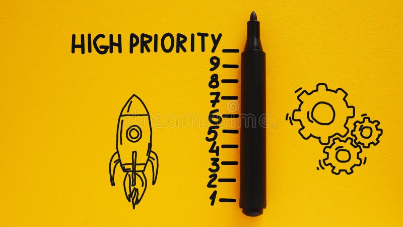 High Priority is Shown Using the Text Stock Image - Image of order ...