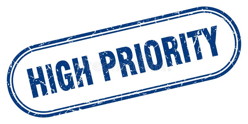 High Priority Label. High Priority Round Band Sign Stock Vector ...
