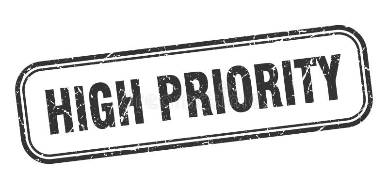 High Priority Stamp. High Priority Square Grunge Sign Stock Vector ...