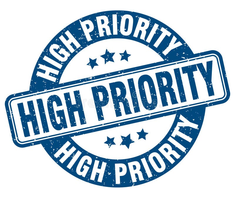 High Priority Stamp. High Priority Label. Round Grunge Sign Stock Vector - Illustration of stamp ...