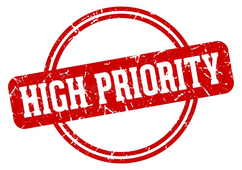 High Priority First Main VIP Important Client Document Work Data Stamp ...