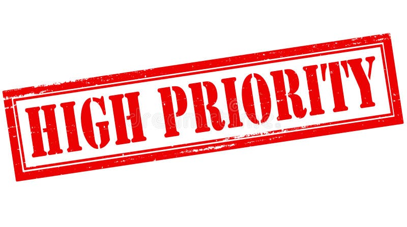 High priority stock illustration. Illustration of rectangular - 109044115